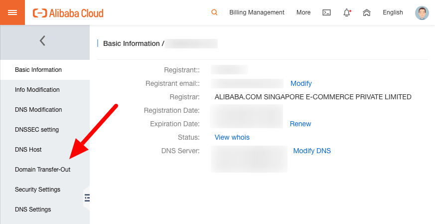 How To: Transfer Domain Name From Alibaba Cloud To GoDaddy